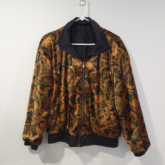 Chili Pepper | Jackets & Coats | Retro 8s Velvet And Nylon Reversible ...